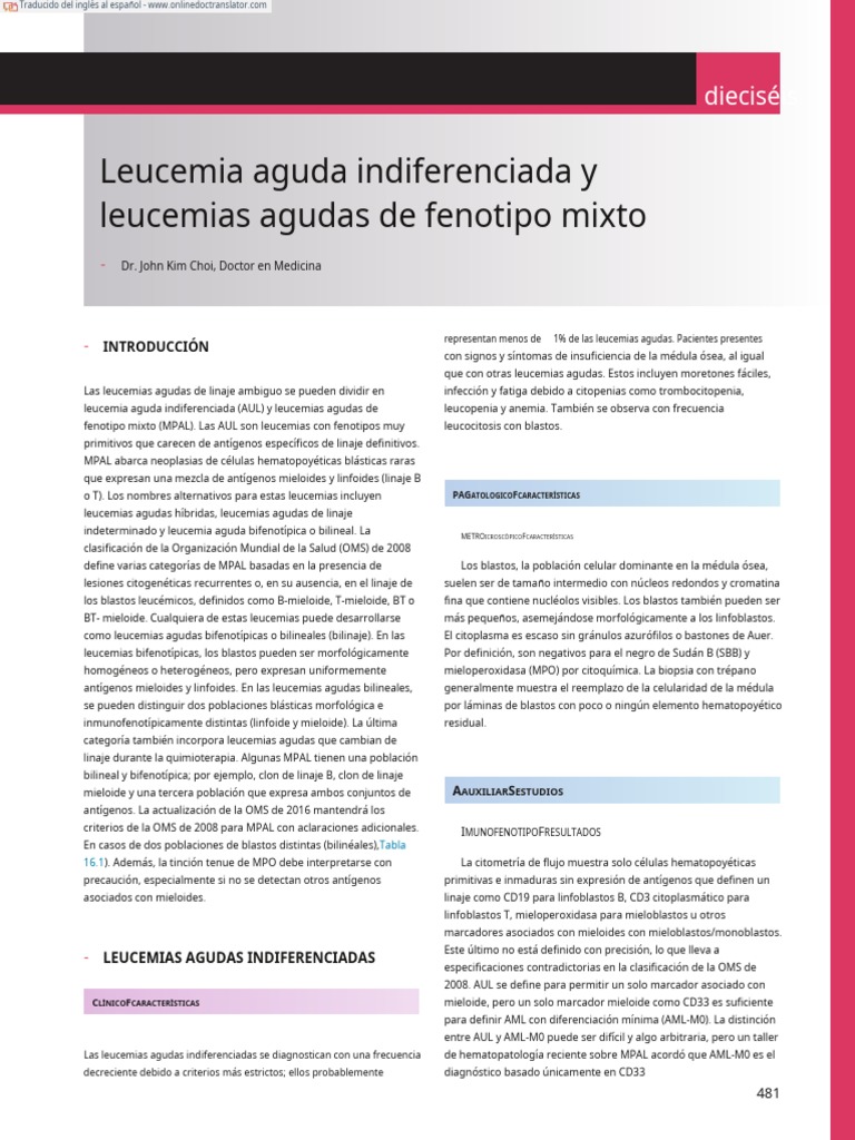 Leucemia Mixta - En.es | PDF | Leucemia | Especialidades Medicas