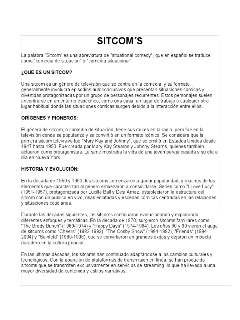 SITCOM | PDF