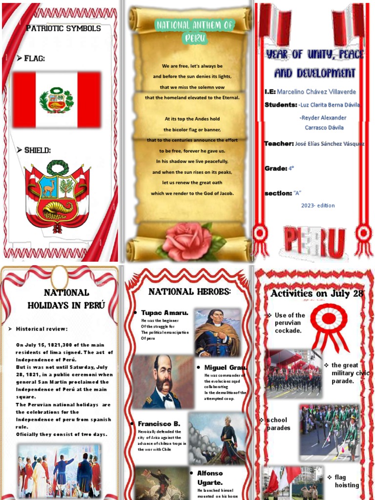 Triptico de Ingles L, R | PDF | Peru | Nation