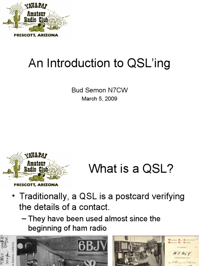 An Introduction To QSLing Rev 3 | PDF | Public Services | Freight Transport