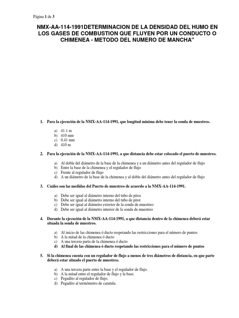 2017 Eva Nmx-Aa-114-1991 | PDF