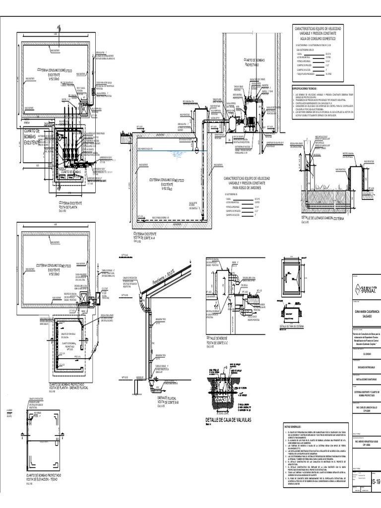 IS-19 CISTERNA EXISTENTE A INTERVENIR-propuesto-Layout1 | PDF | Bomba | Bienes manufacturados