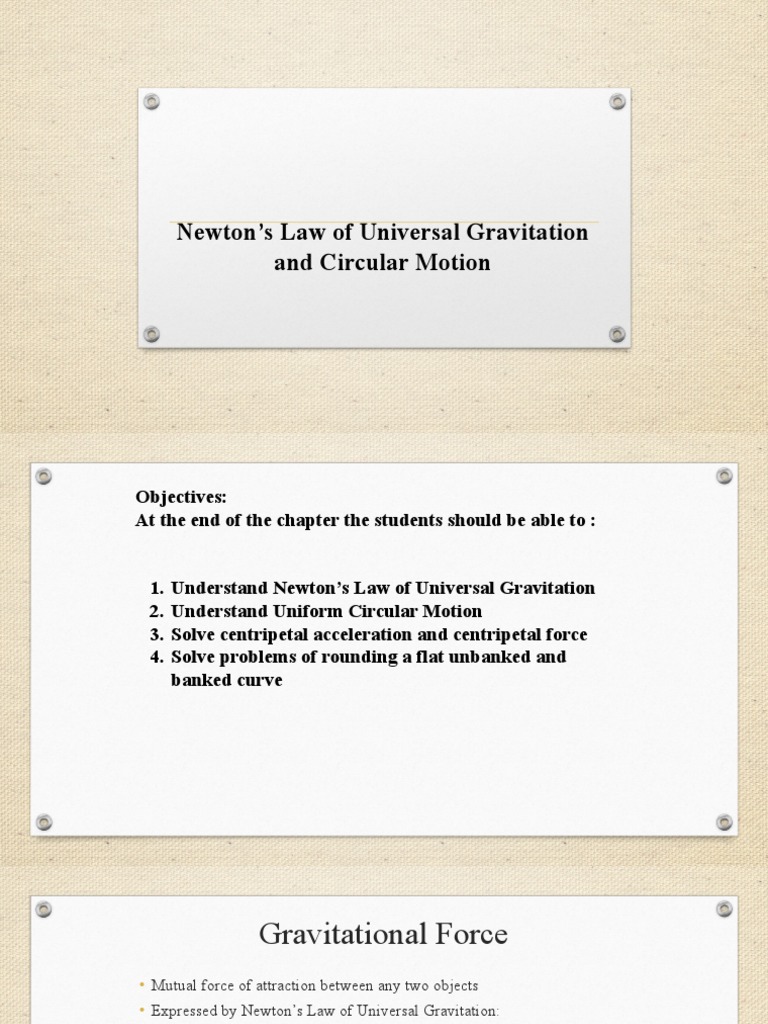 3circular Motion and Law of Gravitation Module | PDF