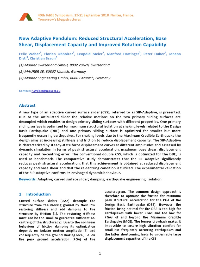 Aislación - New Adaptive Pendulum - Maurer | PDF