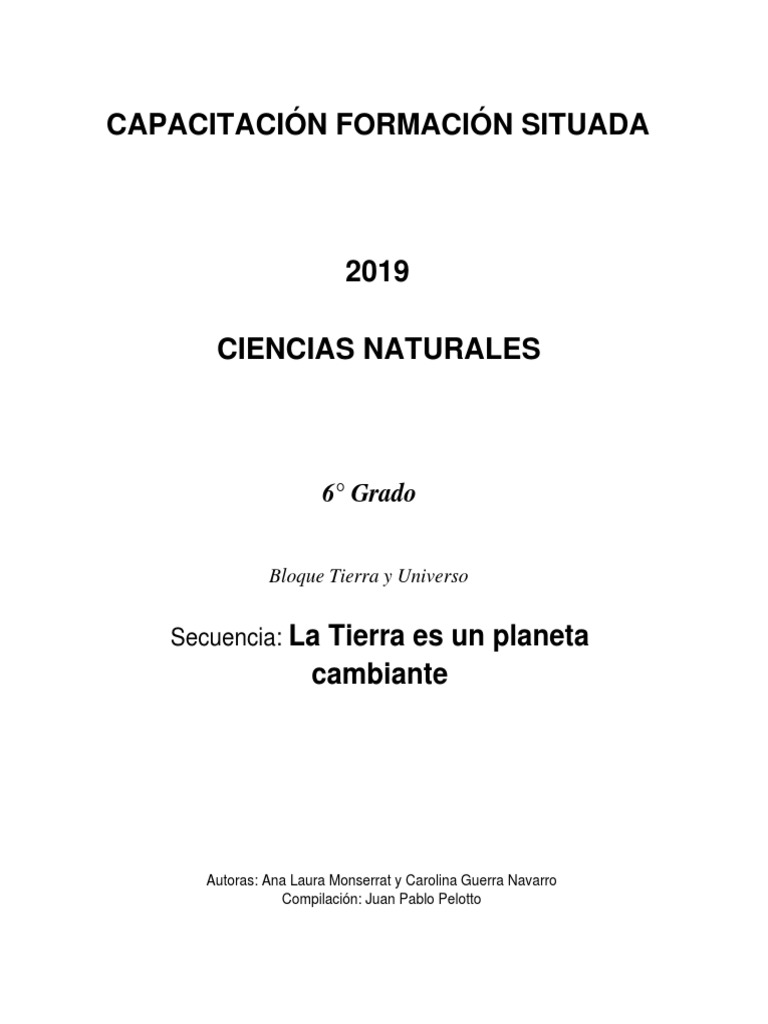 Secuencia Didáctica: La Tierra Cambiante | PDF