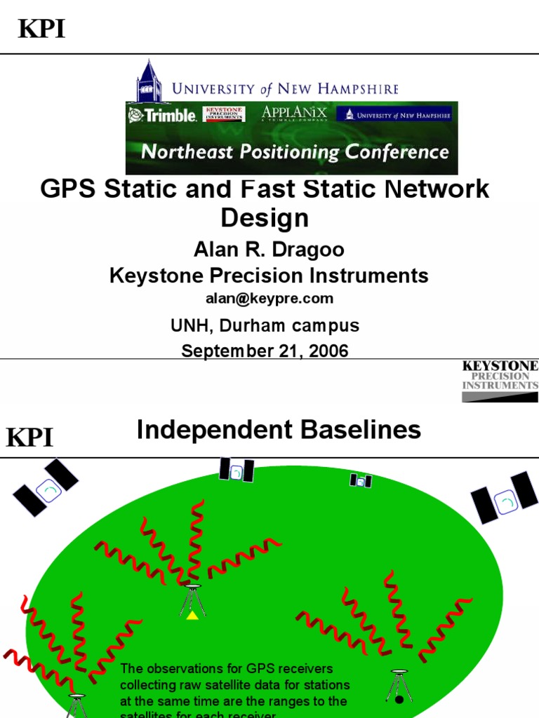 GPS Static and Fast Static Network Design UNH 9-21-06 | PDF