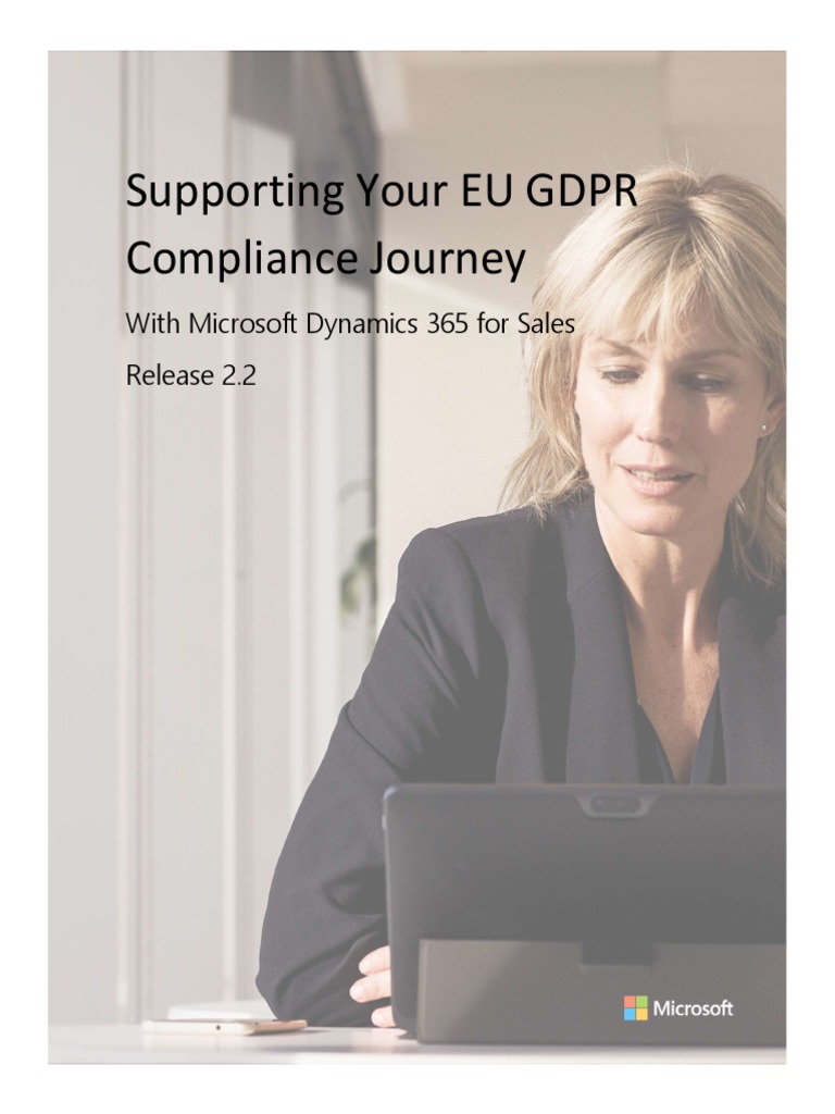 Dynamics 365 - For Sales - GDPR White Paper (2018) | PDF | Software As ...