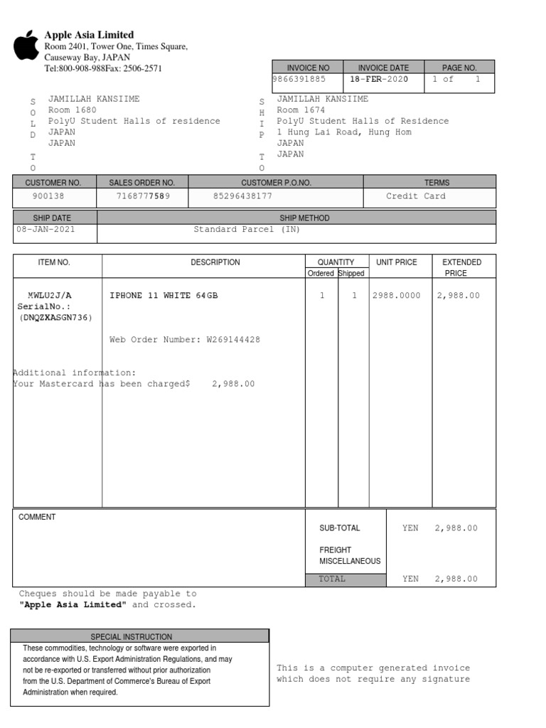 Apple Asia Limited: Room 2401, Tower One, Times Square, Causeway Bay ...