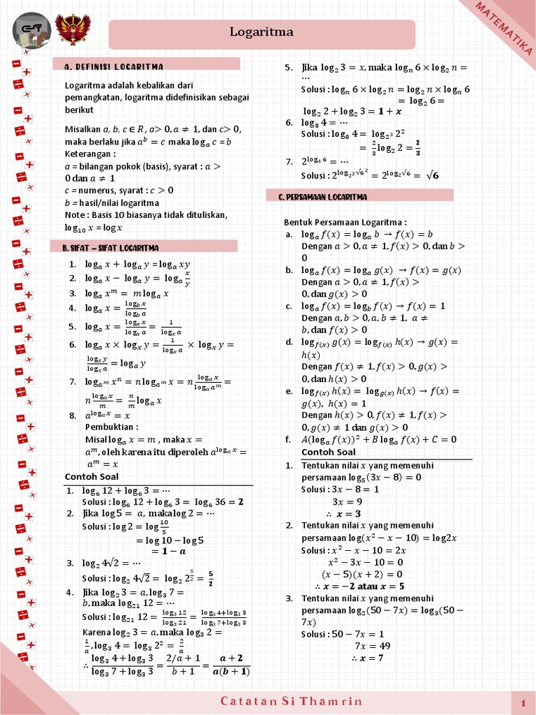 CST Matematika Logaritma | PDF