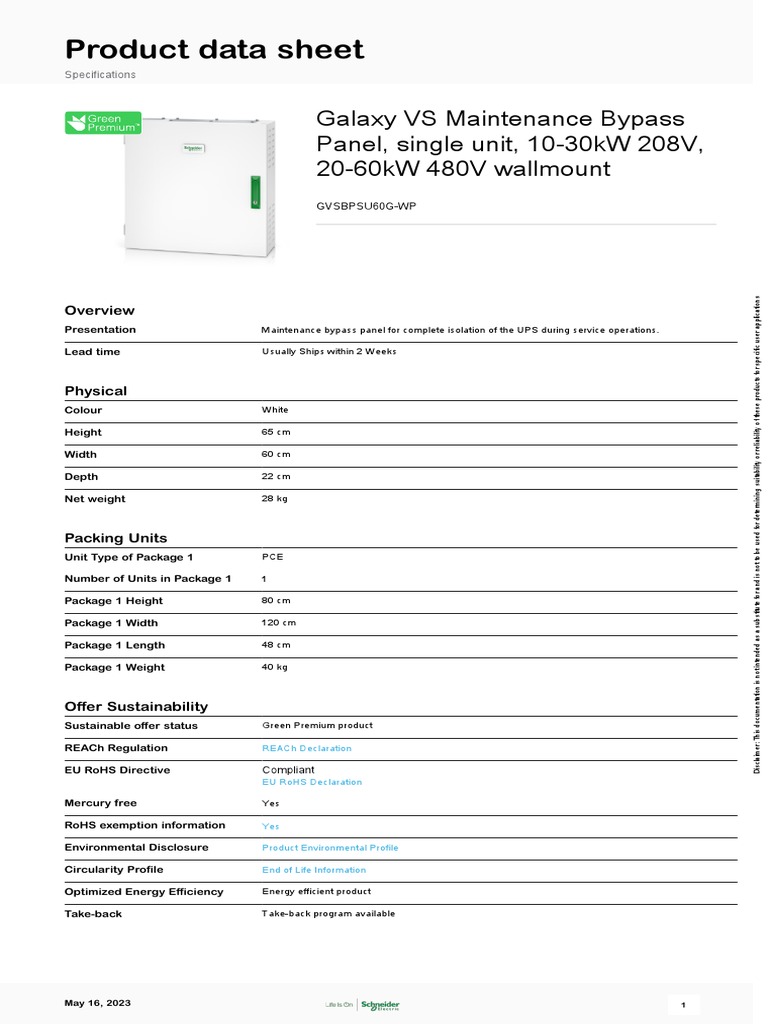 Galaxy Vs Accessories - GVSBPSU60G-WP | PDF | Science & Mathematics