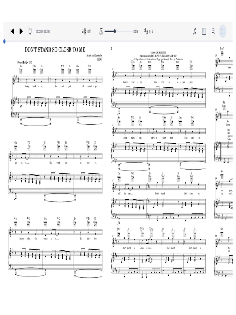 Don't Stand So Close To Me | PDF