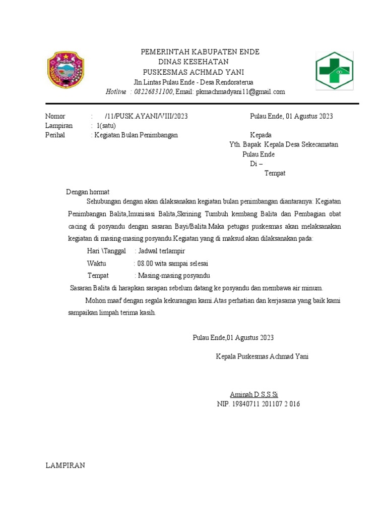 Surat Undangan Posyandu | PDF