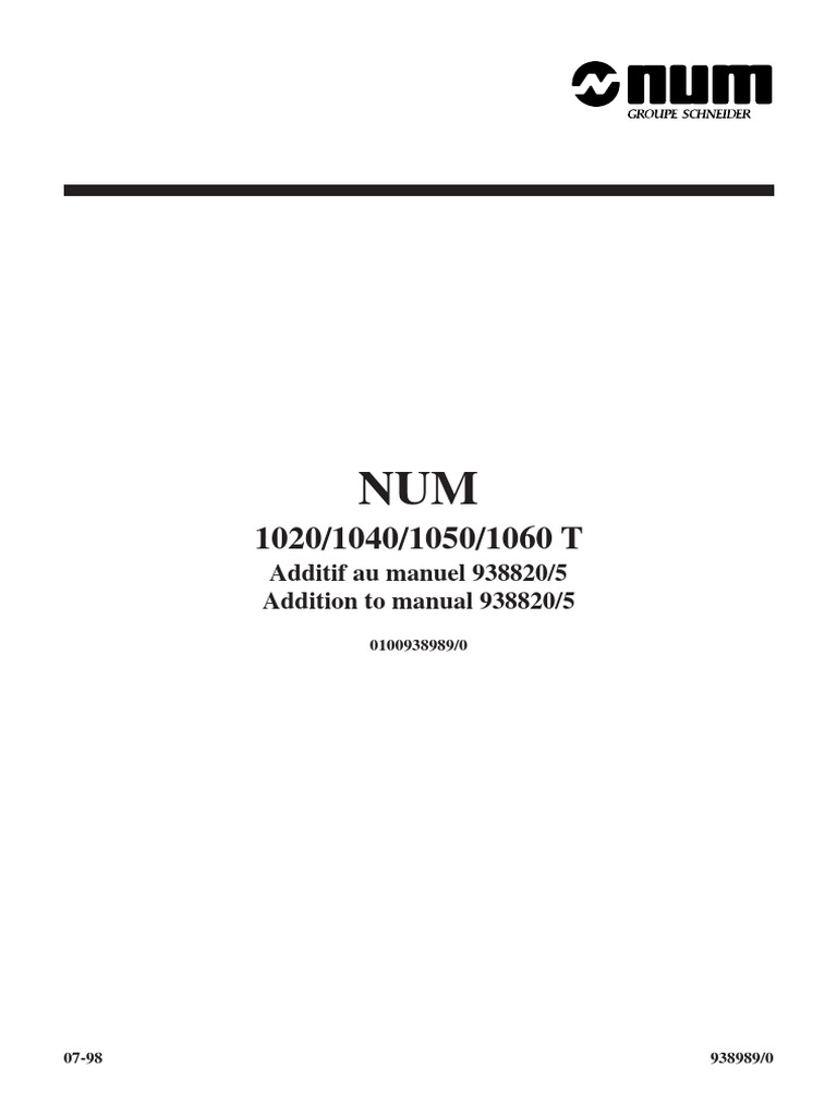 Num 1020/1040/1050/1060 T | PDF