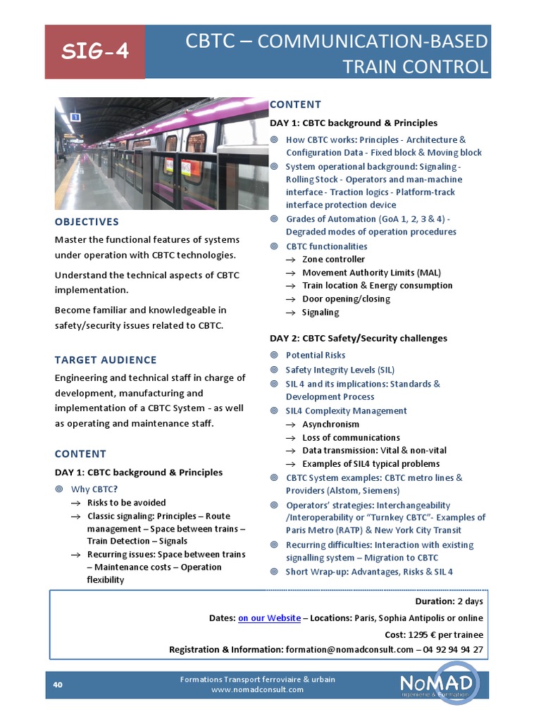 CBTC Communication Based Train Control English | PDF | Computing | Systems Engineering