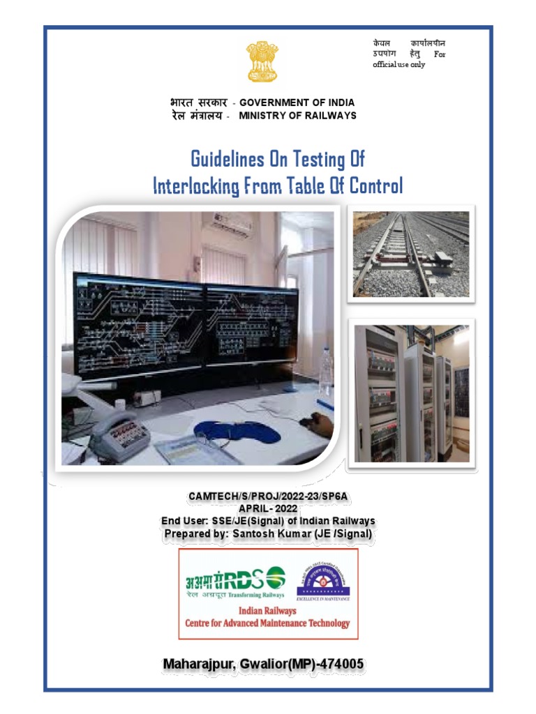 Guidelins on Testing of Interlocking from Table of Control | PDF