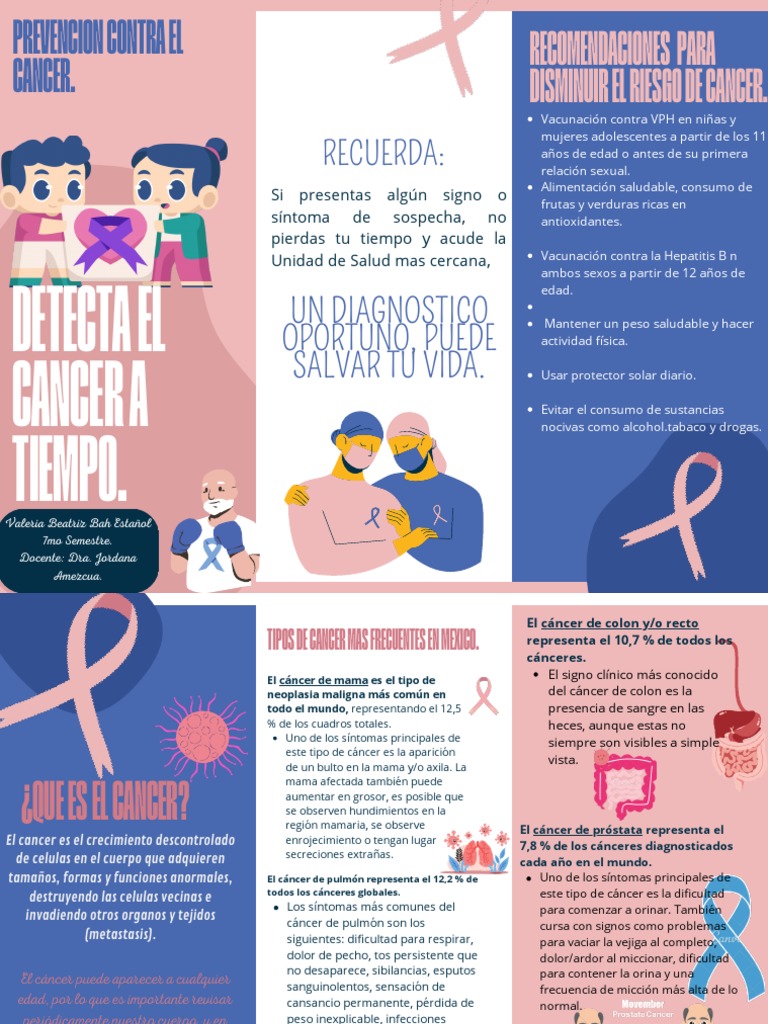 Triptico de Cancer. | PDF | Cáncer | Cáncer de mama