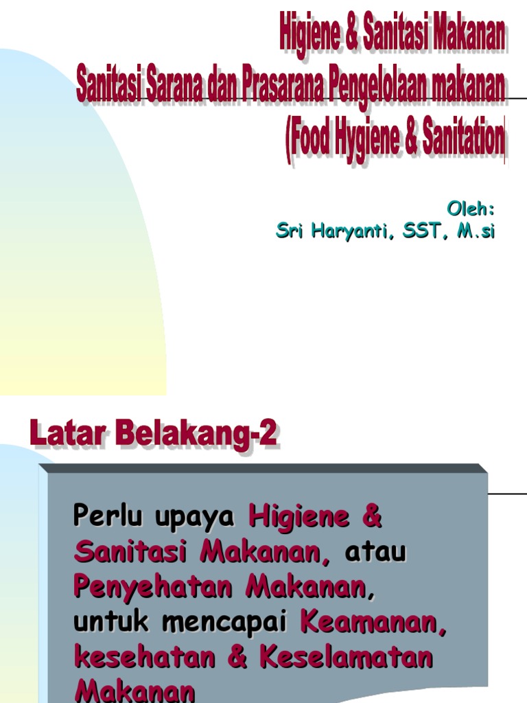 HSM Dan Sanitasi Peralatan - 2223 | PDF