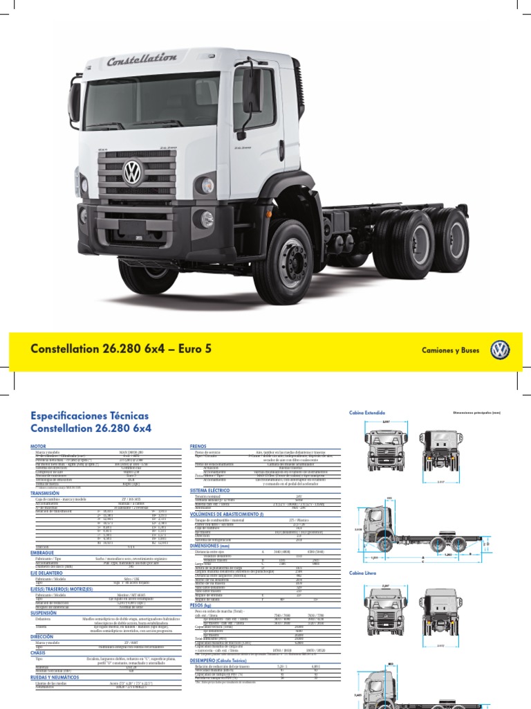 VOLKSWAGEN Constellation 26.280 6x4 (2012) | PDF