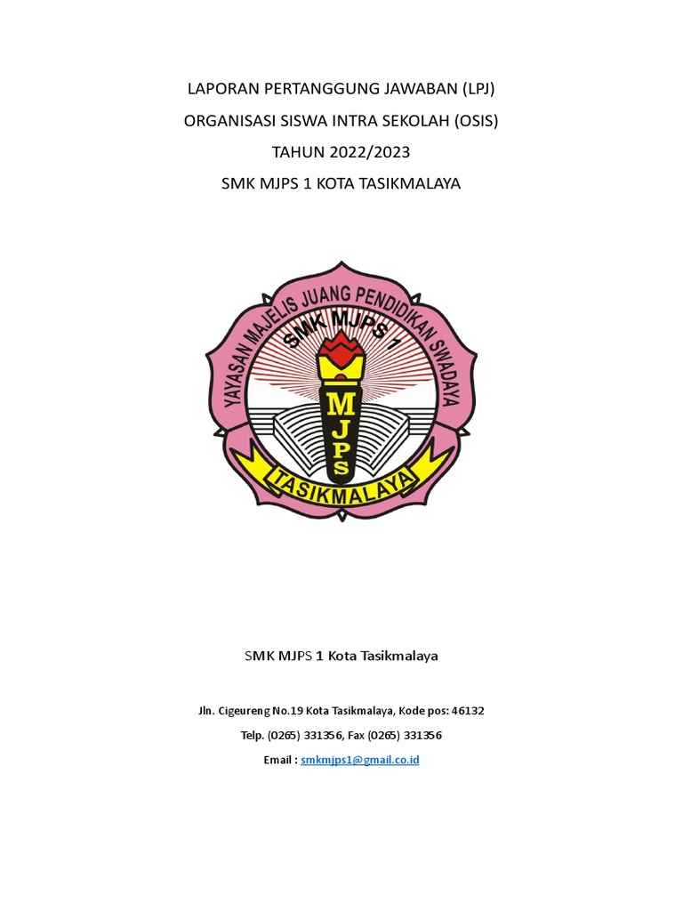 Laporan Pertanggung Jawaban Osis 2022 | PDF