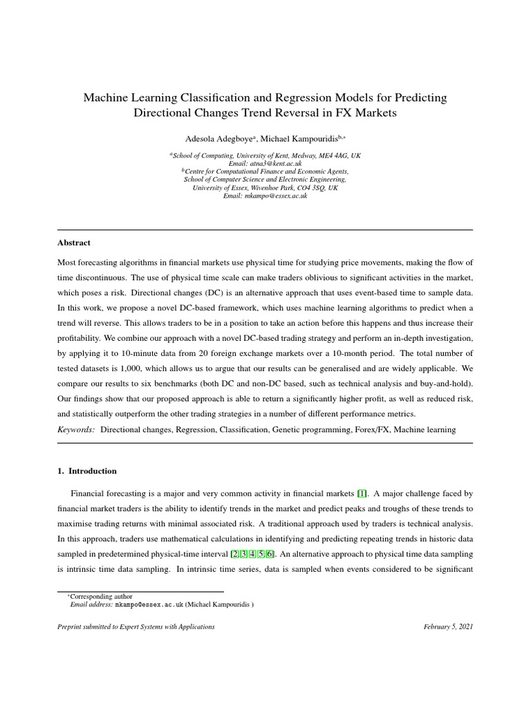 Machine Learning Classification and Regression Models For Predicting ...