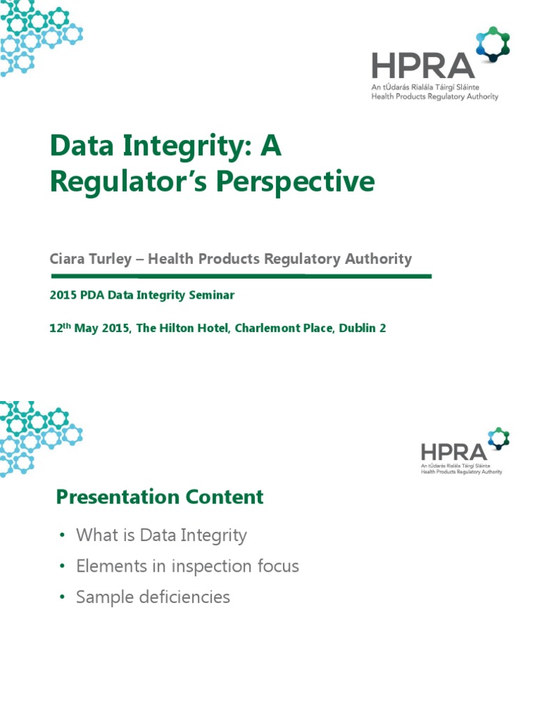 HPRA Data Integrity and Related Citations With Comments | PDF | Enterprise Resource Planning ...