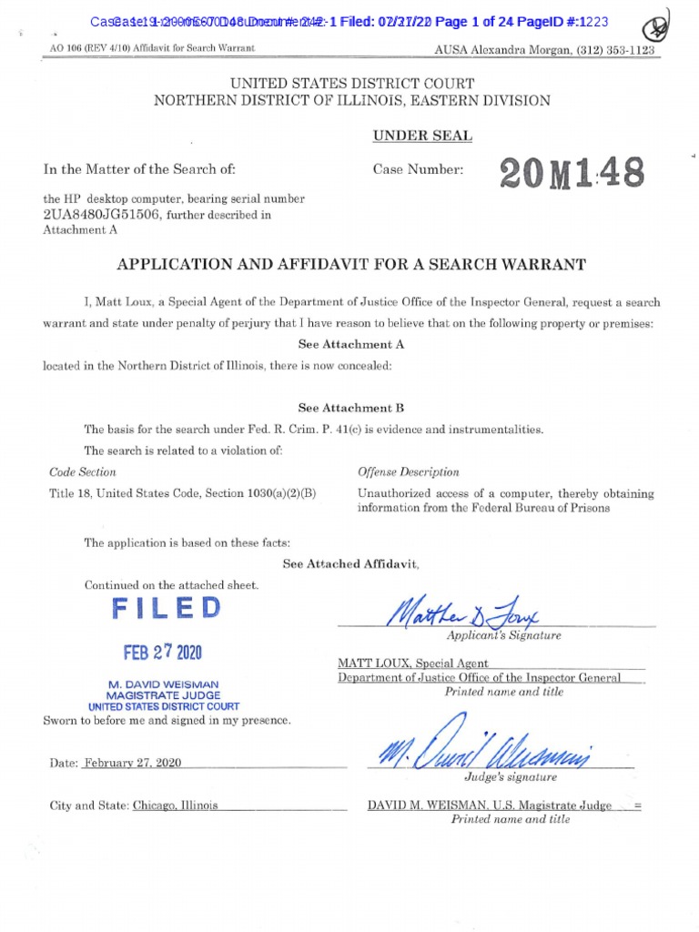 R. Kelly Affidavit Search Warrant OF OFFICER "A" N TASHA K | PDF