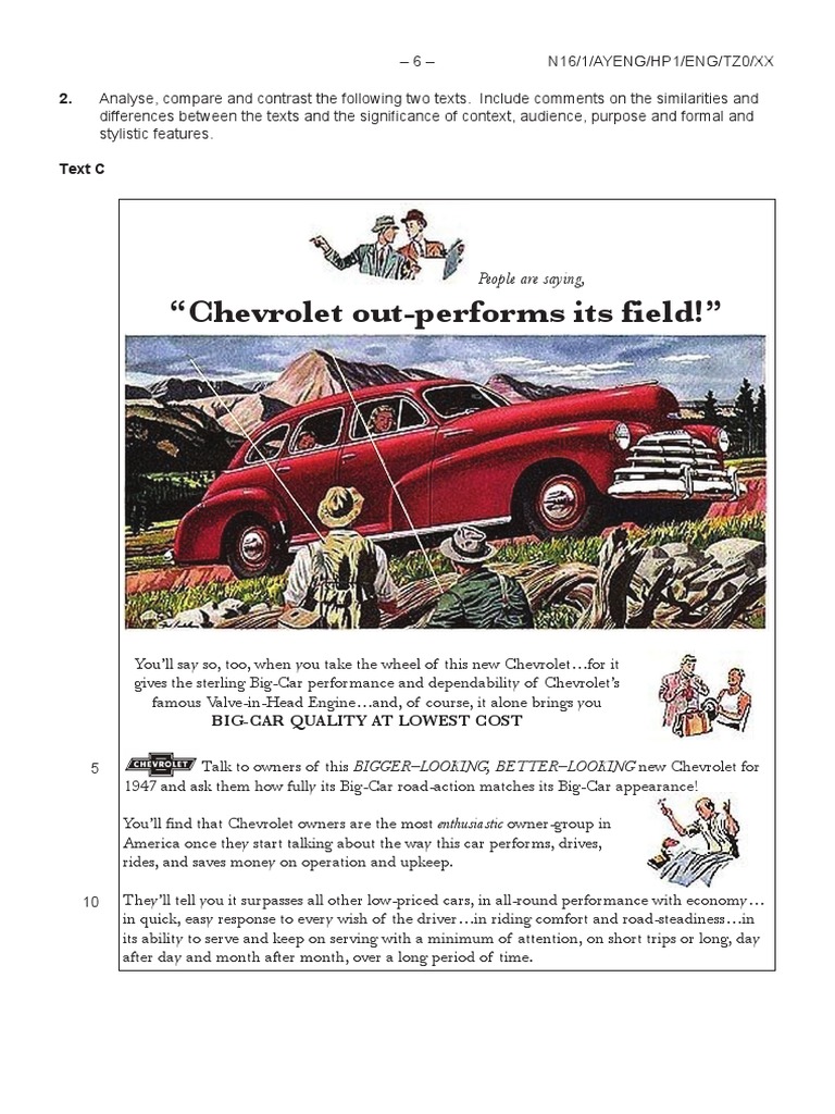 Compare 1947 vs 2007 Chevrolet Ads | PDF | Business | Home & Garden