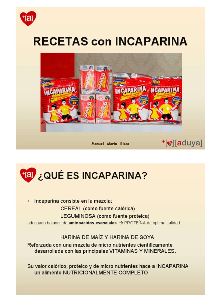 Recetas Incaparina | PDF