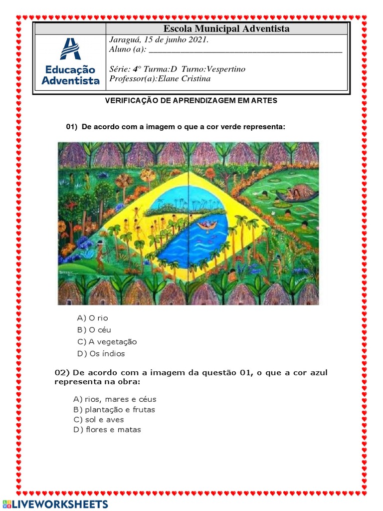 Avaliação Arte 4 Ano | PDF