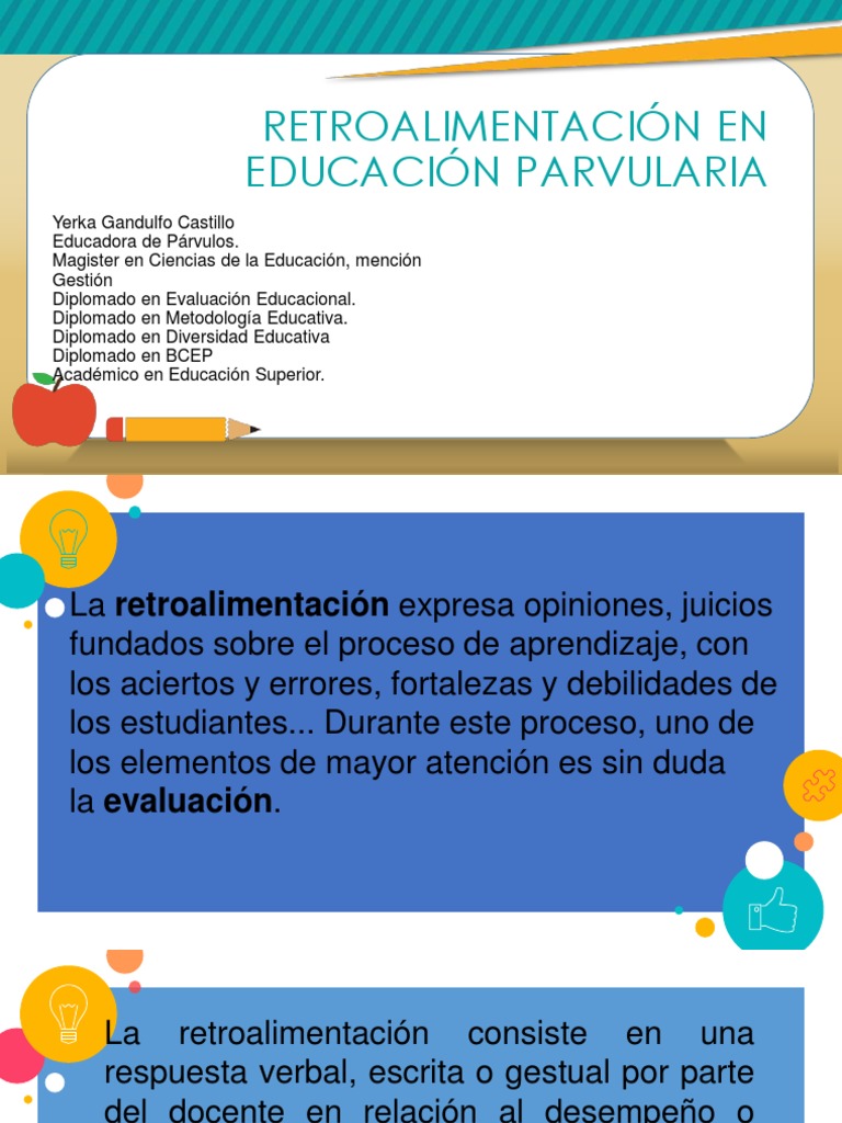 Estrategias de Retroalimentación en Educación Parvularia | PDF ...