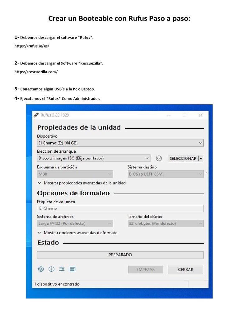 Crear USB Booteable con Rufus | PDF | Tecnología