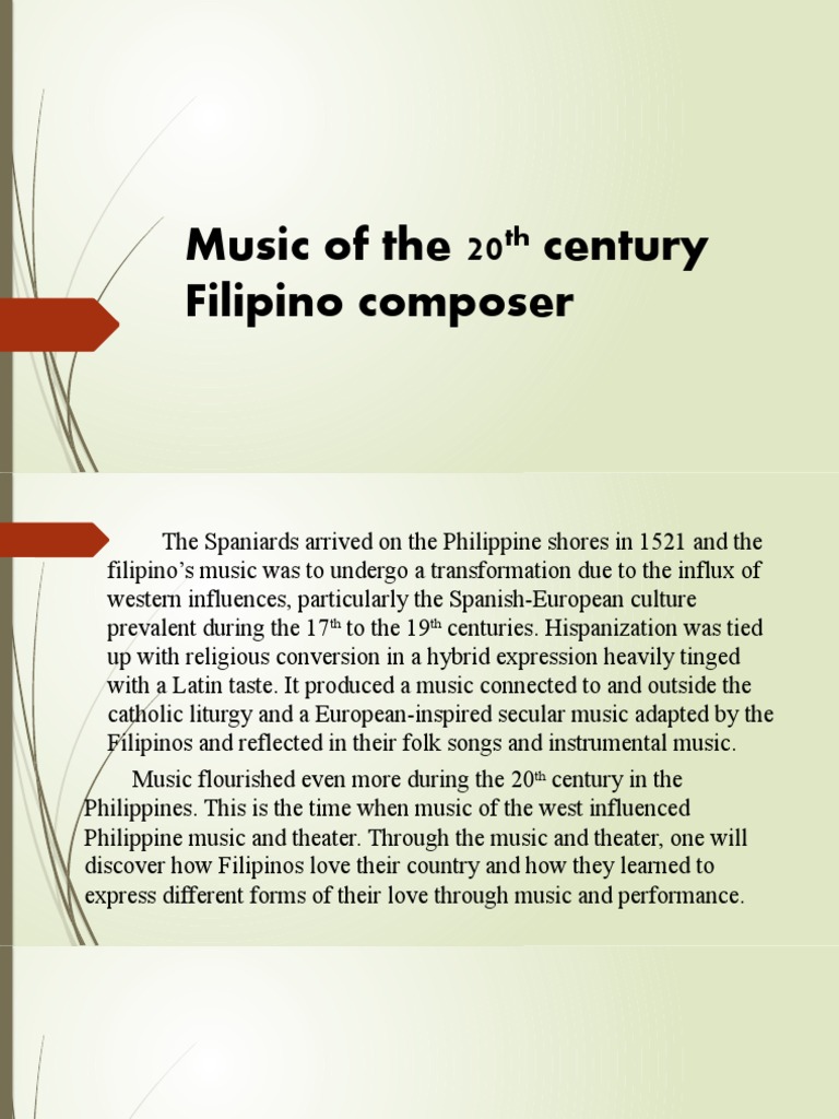 Music of The 20th Century Filipino Composer | PDF | Philippines