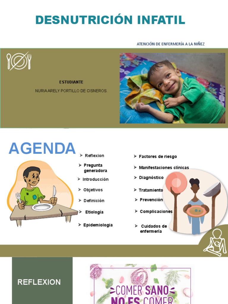 Presentacion De Desnutrición Pdf Desnutrición Amamantamiento