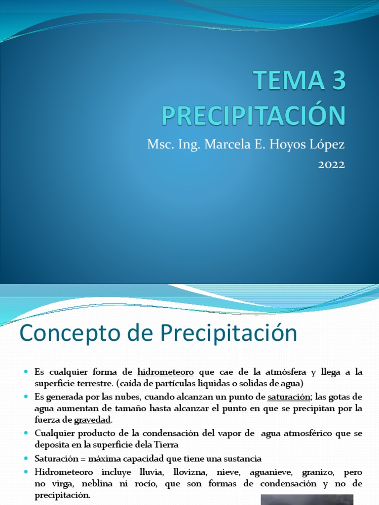 Tema 3 Precipitacion | PDF