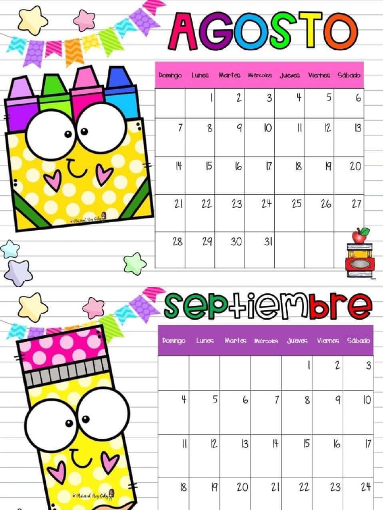 Calendario Escolar 2022 2023 para Rellenar | PDF