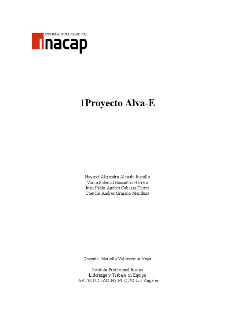 1proyecto Alva-E | PDF | Negocios