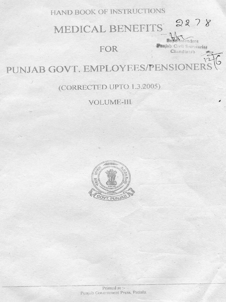 Punjab Govt Medical Rules and Letters | PDF