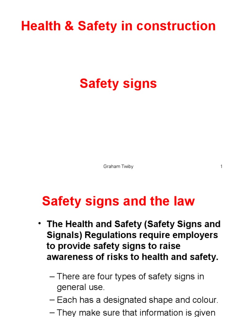 Safety Sign Presentation | PDF