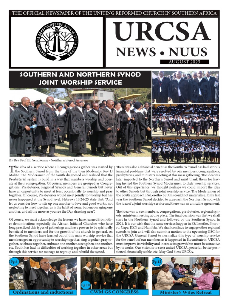 URCSA Joint Worship Service Insights | PDF