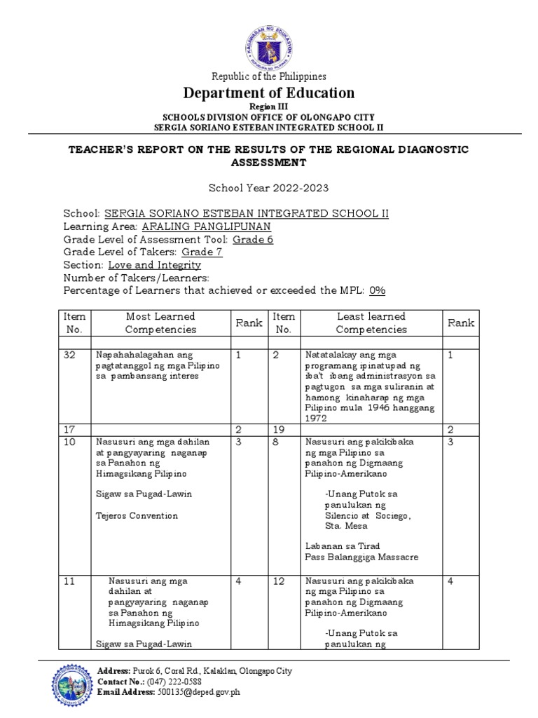 AP 7 RDT Report | PDF