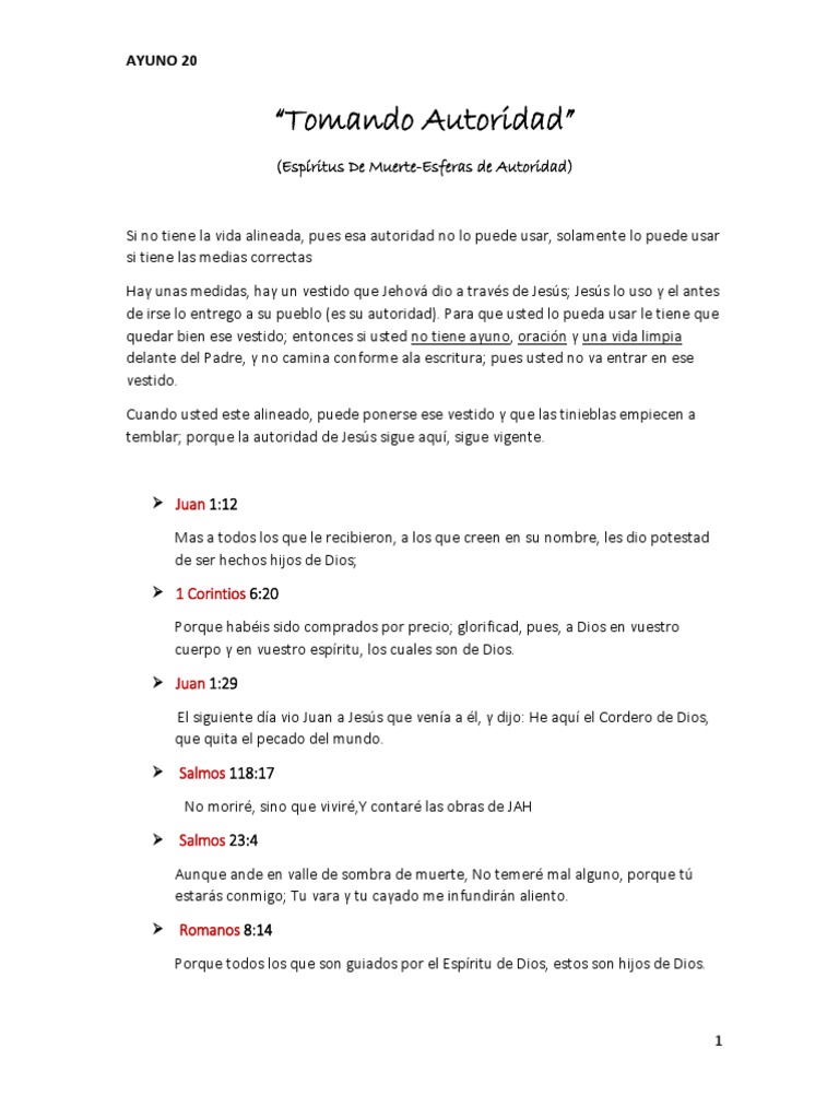 Tomando Autoridad | PDF