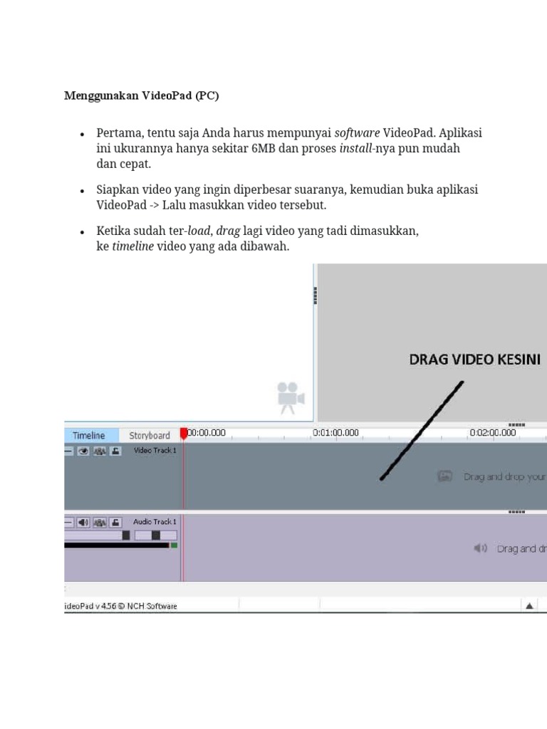 Membesarkan Volume Video Yang Suaranya Kecil Menggunakan VideoPad | PDF