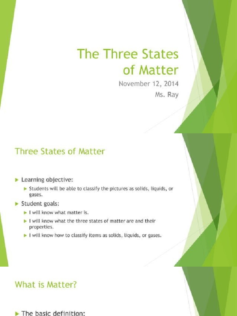 States of Matter Grade 3 | PDF