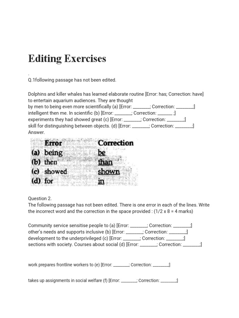 Editing Errors 2 | PDF