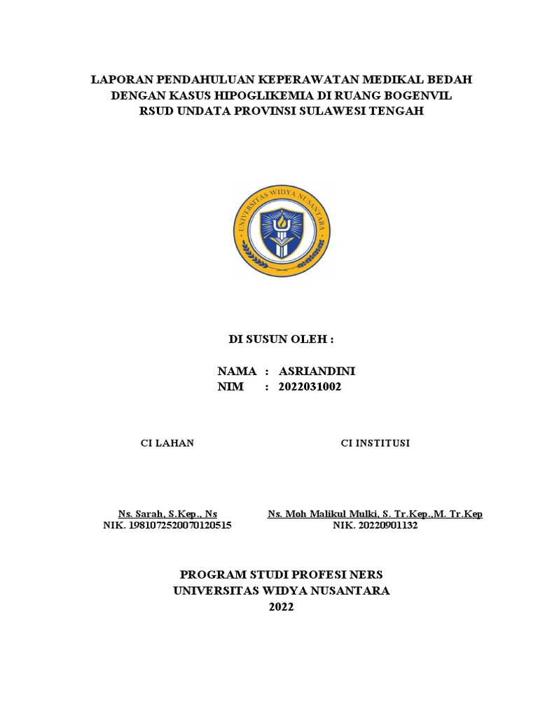 LP Hipoglikemia Bogenvil (KMB) | PDF