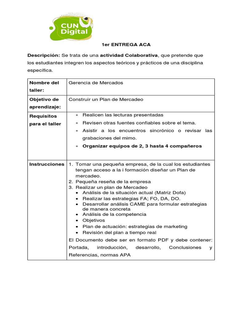 1ra Entrega Aca | PDF