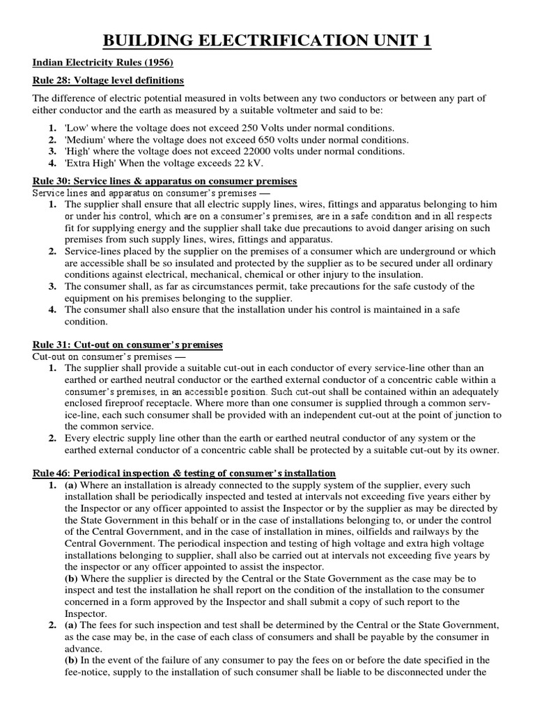 Building Electrification Unit 1 | PDF | Switch | Ac Power Plugs And Sockets