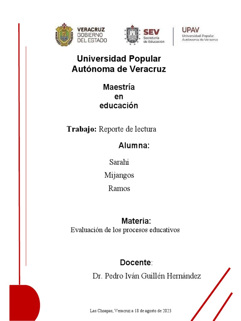 Hoja de Presentación Upav Maestria | PDF