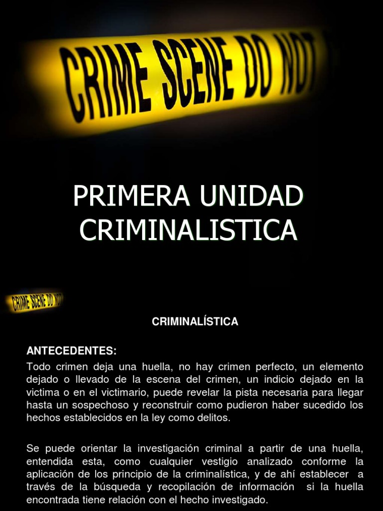 CRIMINALISTICA | PDF
