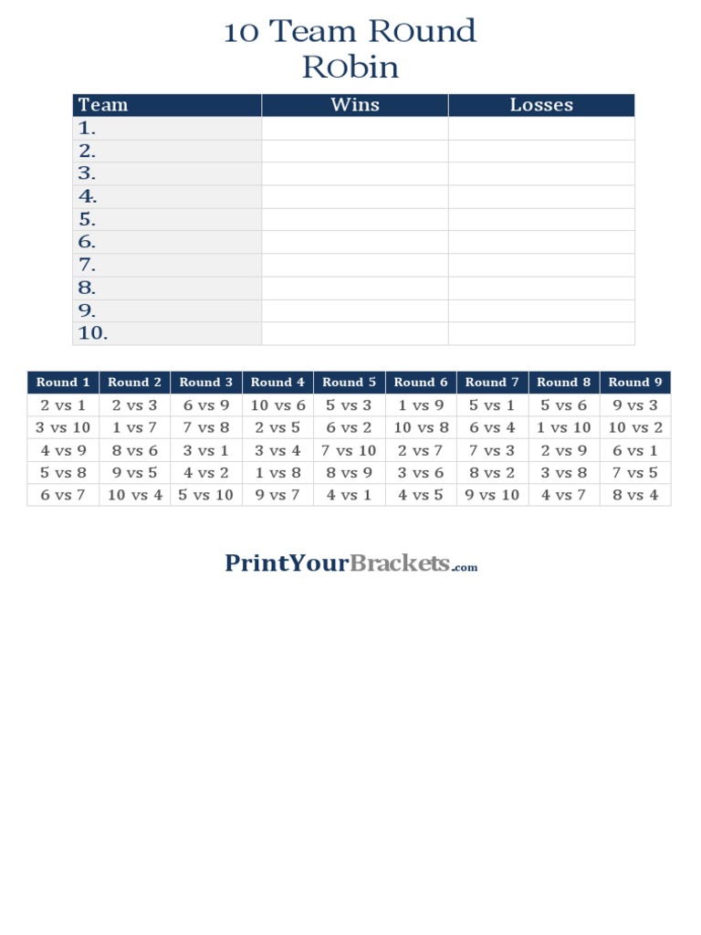 10 Round Robin | PDF